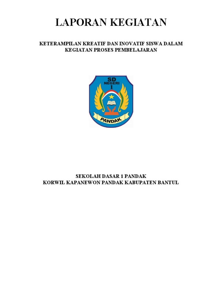 Laporan Inovasi Pembelajaran SD 1 Pandak | PDF