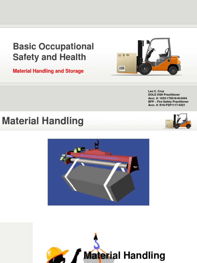 Material Handling and Storage Safety Guide | PDF | Crane (Machine ...