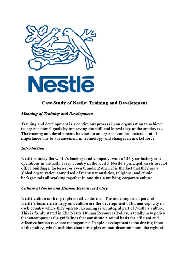 Understanding Nestlé's Comprehensive and Global Approach to Training ...