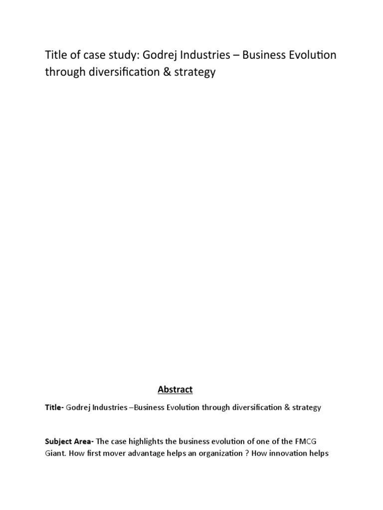 Godrej Case | PDF | Brand | Innovation