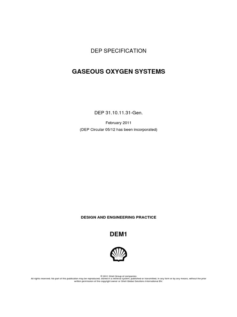Gaseous Oxygen Systems | PDF | Pipe (Fluid Conveyance) | Valve