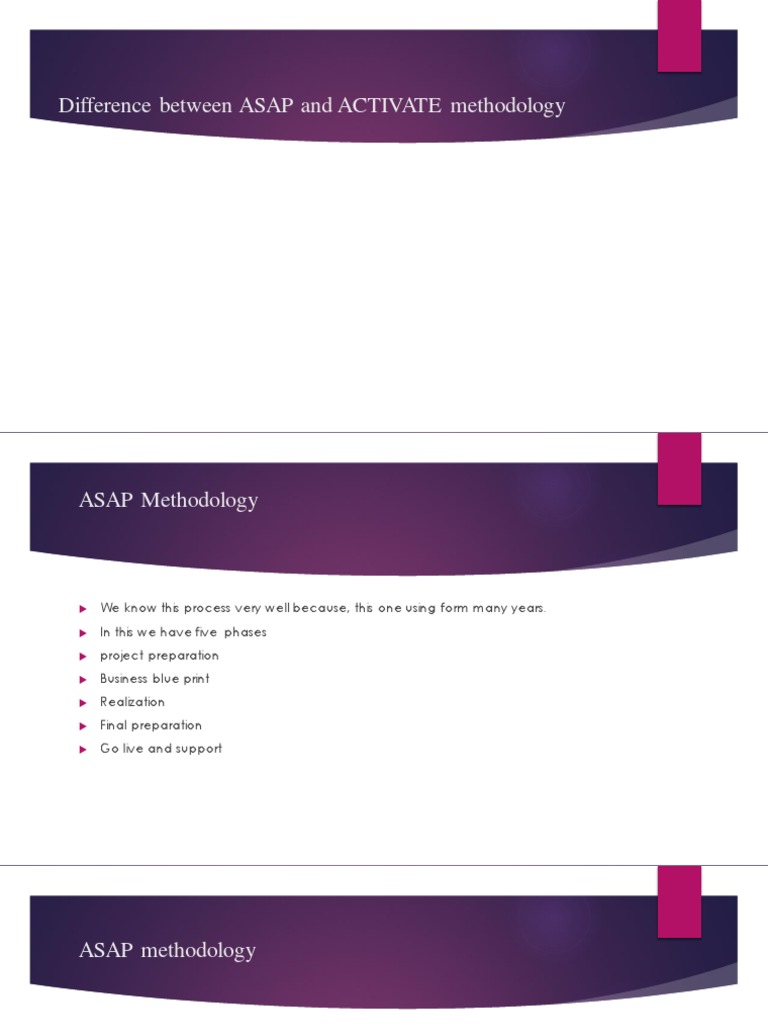 W ASAP and ACTIVATE Methodology | PDF | Agile Software Development ...