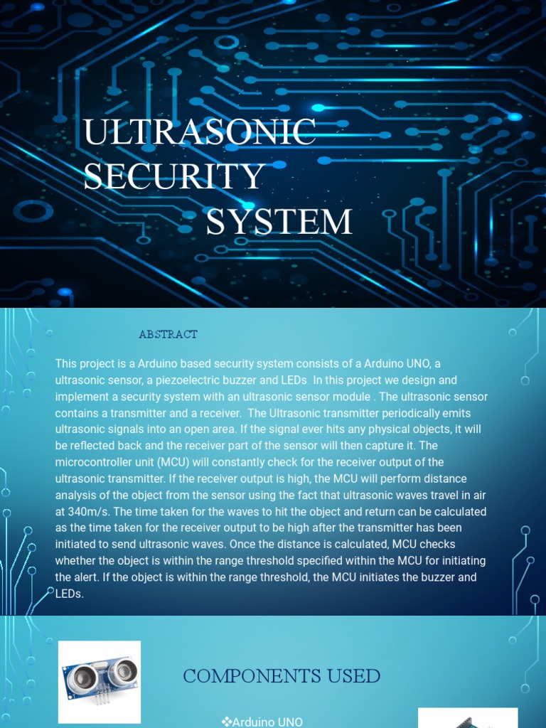 Ultra Sonic Sensor Security Sensor | PDF | Security Alarm | Ultrasound