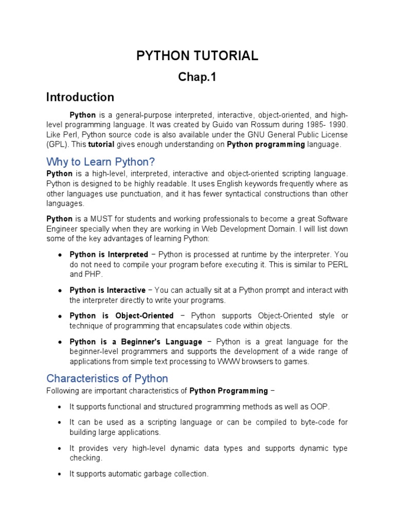 Python Tutorial | Download Free PDF | Boolean Data Type | Parameter (Computer Programming)