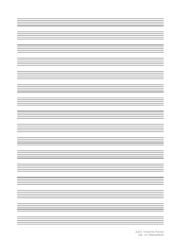 Hoja 16 Pentagramas | PDF