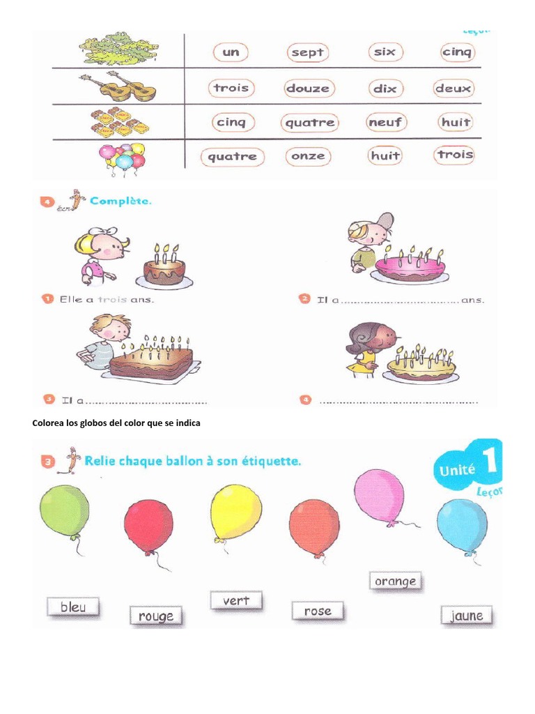 Meses Del Año, Días de La Semana, Material Escolar, Colores y Números | PDF