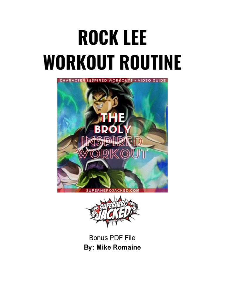 Rock Lee Workout PDF | PDF | Kettlebell | Physical Fitness