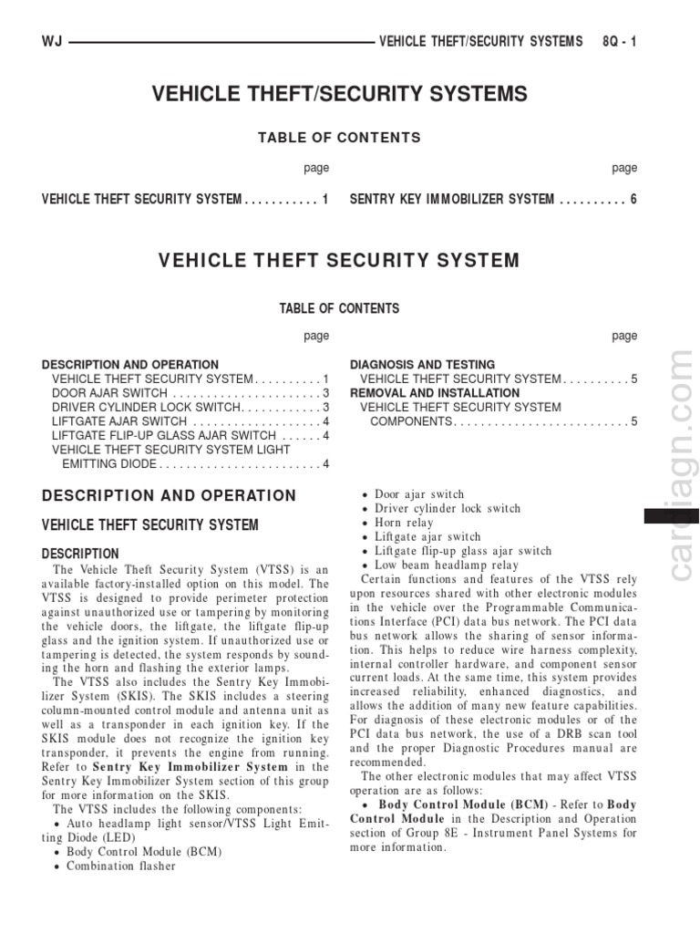 VEHICLE+THEFT Jeep | PDF | Security Alarm | Headlamp