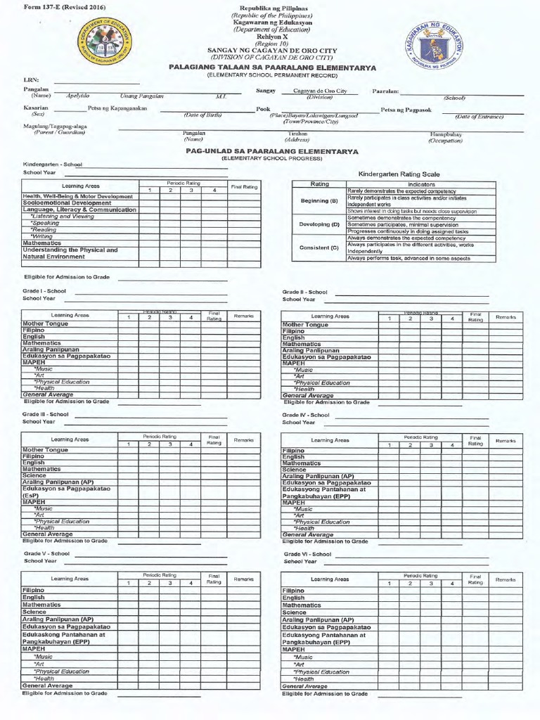 Revised Form 137-E | PDF