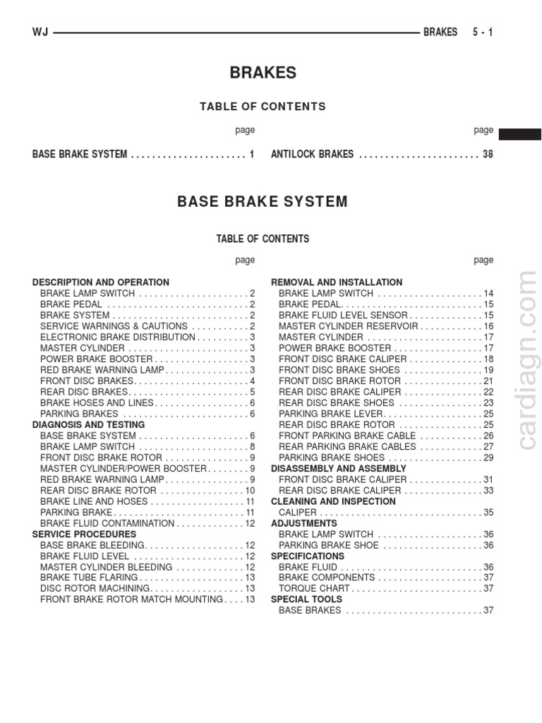 Brake System Overview and Maintenance | PDF | Vehicles | Transportation ...