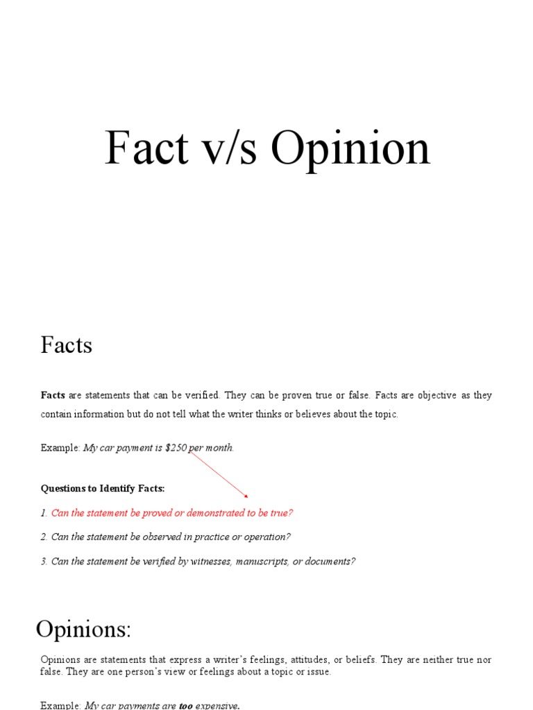 Fact V | PDF | Opinion | Psychological Concepts