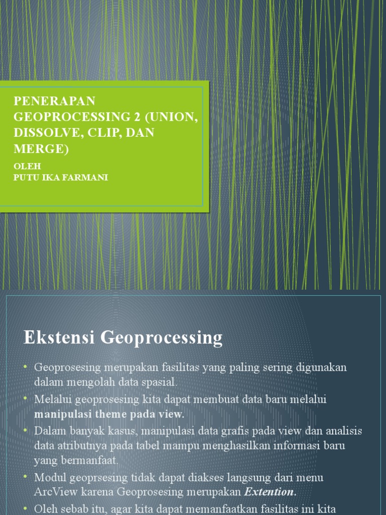 Panduan Geoprocessing ArcView | PDF