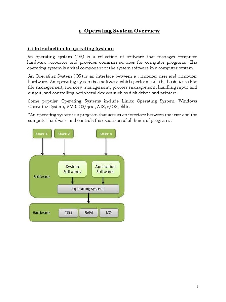 Overview of OS | PDF | Operating System | Process (Computing)