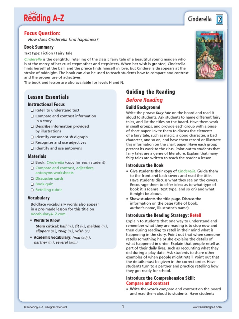 Cinderella Worksheet | PDF | Cinderella | Reading Comprehension