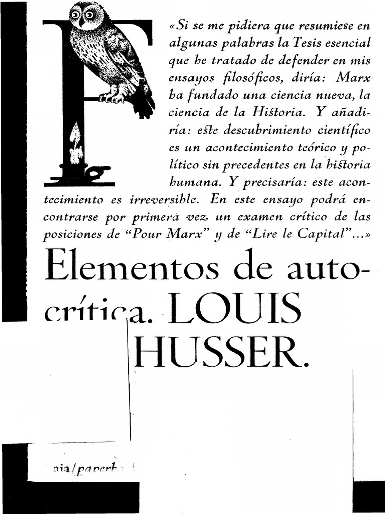 Althusser - Elementos de Autocrítica | PDF