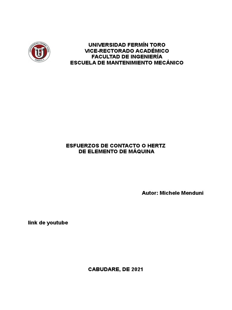 Universidad Fermín Toro | PDF | Engranaje | Ingeniería mecánica