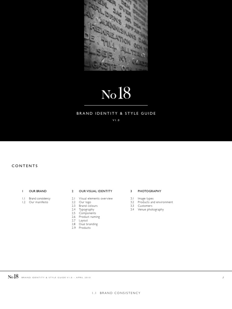 No18 Brand Style Guide | PDF | Typefaces | Typography