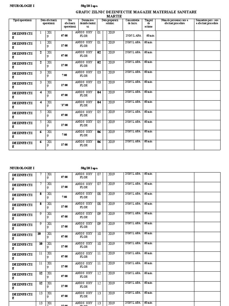 Grafic Magazie Materiale Sanitare | PDF | Entretenimiento (general)