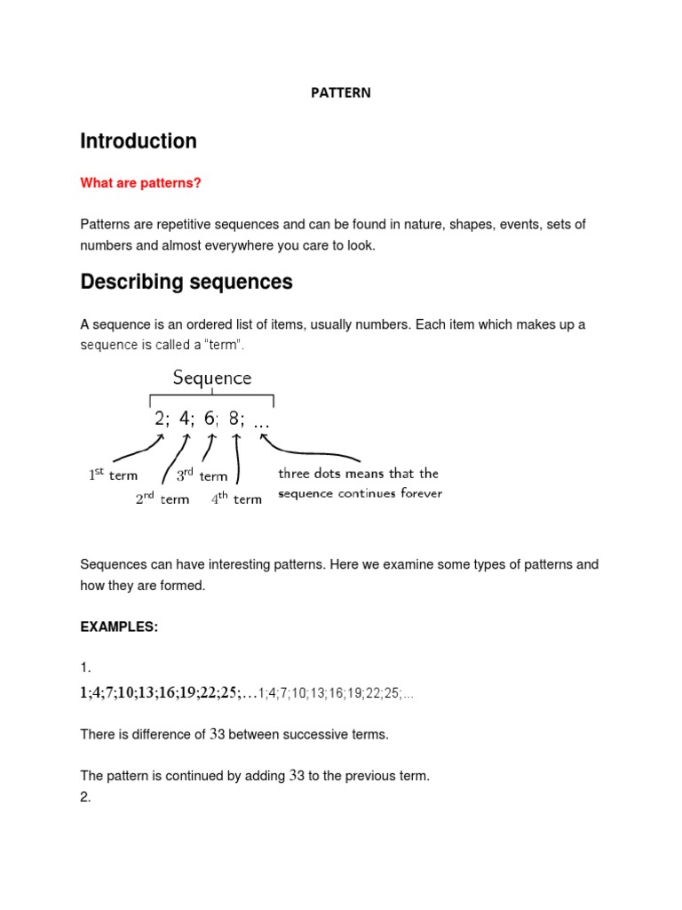 What Are Patterns PDF Applied Mathematics Teaching Mathematics
