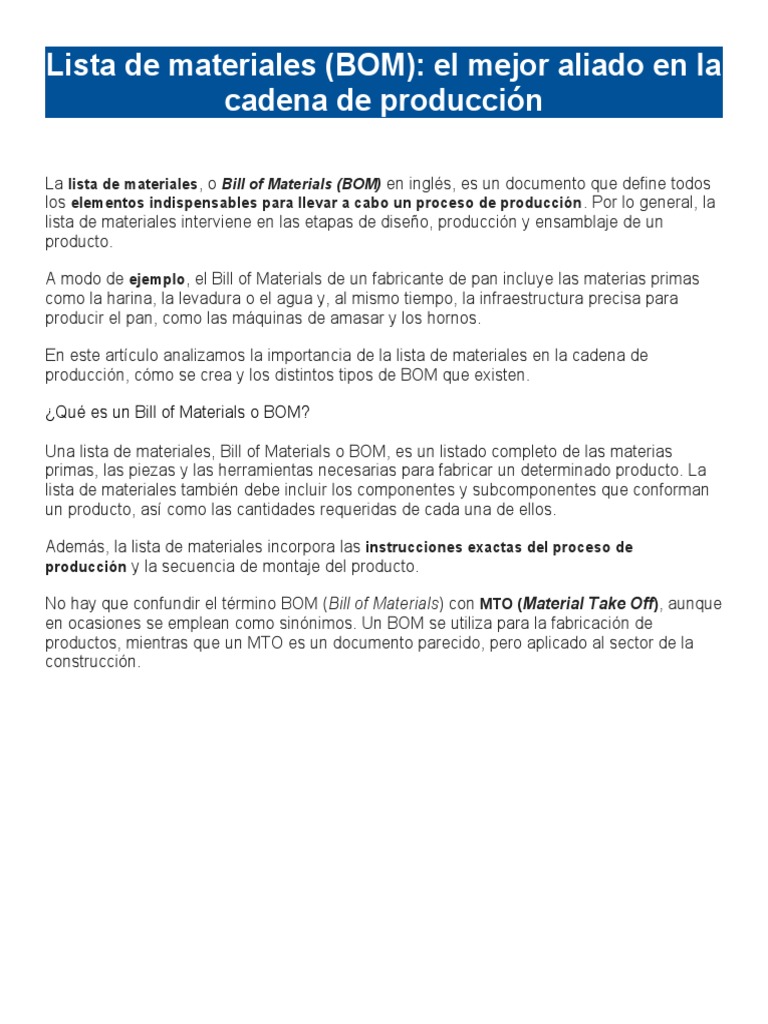 Lista de Materiales BOOM El Mejor Aliado | PDF | Diseño | Panes
