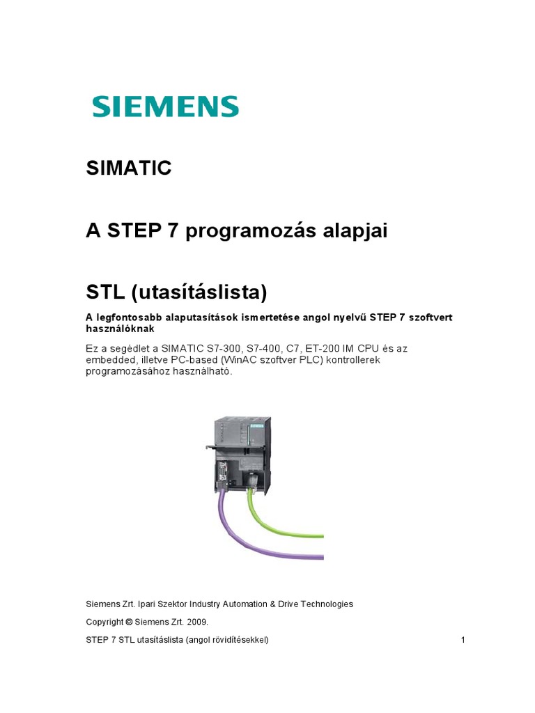 STEP 7 STL Utasitaslista v1.1 | PDF