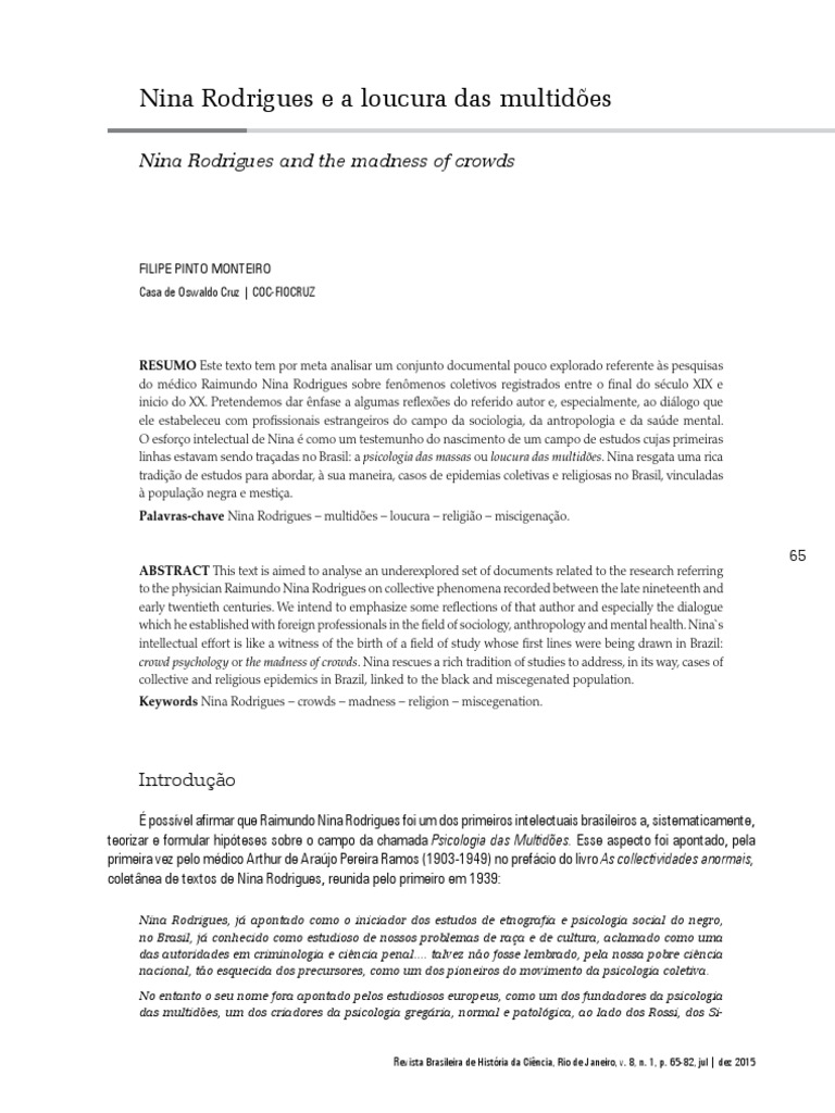 Nina Rodrigues e A Loucura Das Multidões | Download Free PDF ...