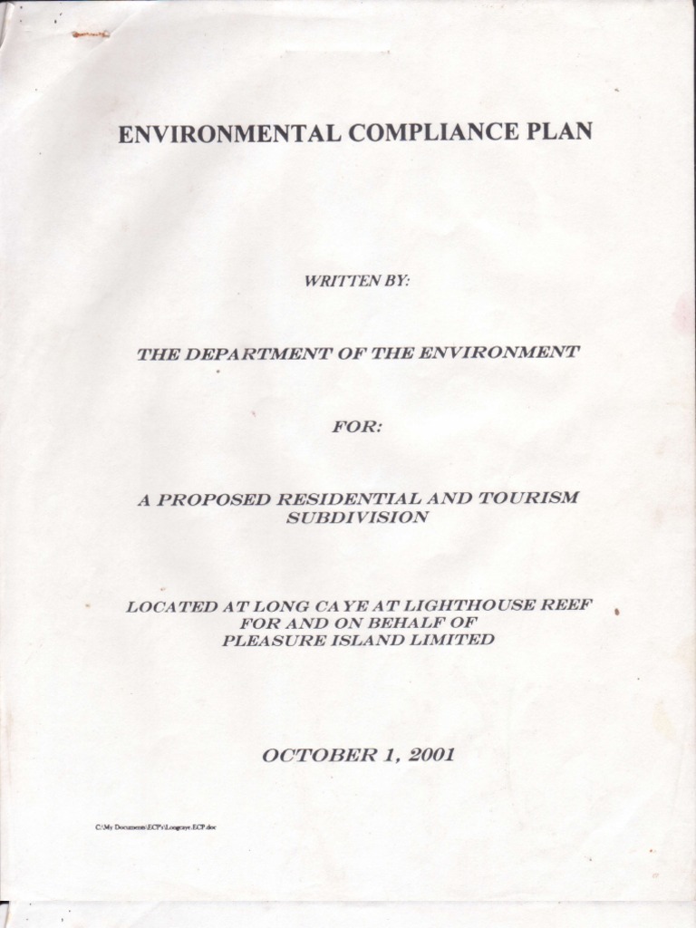 Environmental Compliance Plan | PDF | Wastewater | Waste