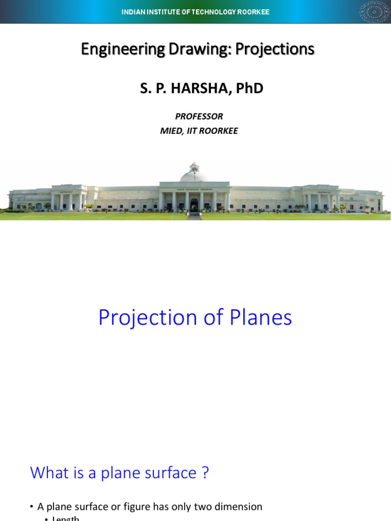 IIT ROORKEE ENGINEERING DRAWING PROJECTIONS | PDF | Elementary Geometry ...