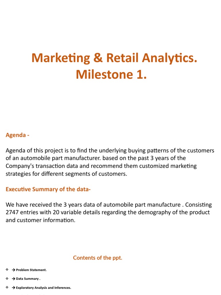 Marketing & Retail Analytics-Milestone 1 - 300521 | PDF | List Price ...