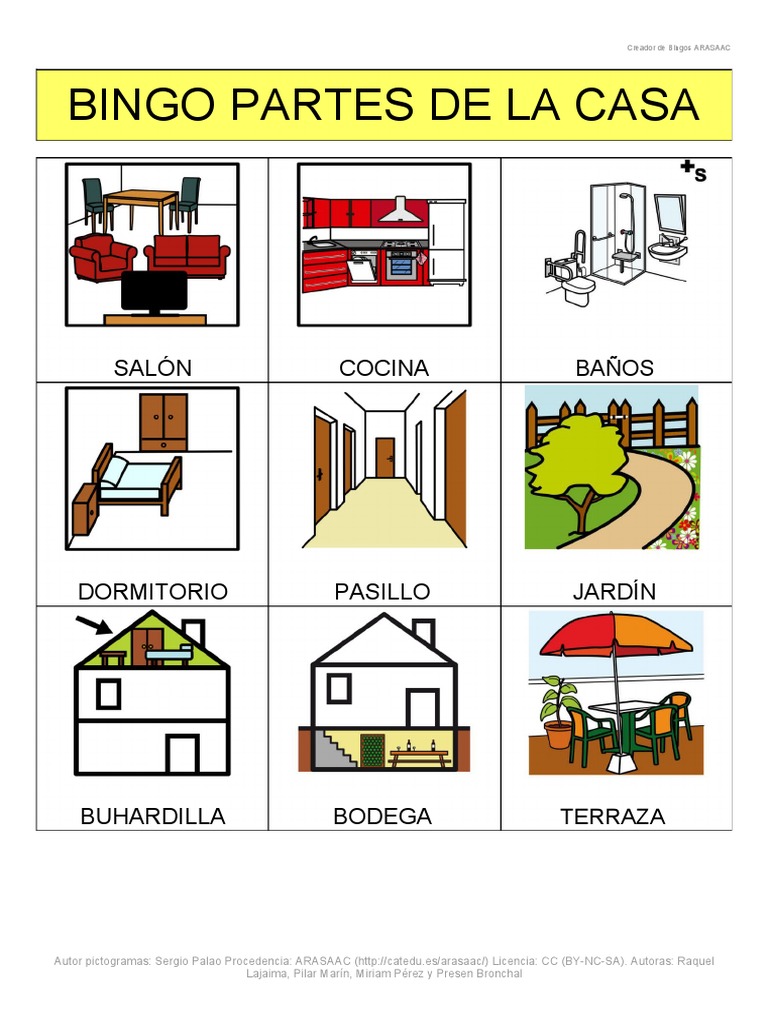 Bingo Partes de La Casa | PDF