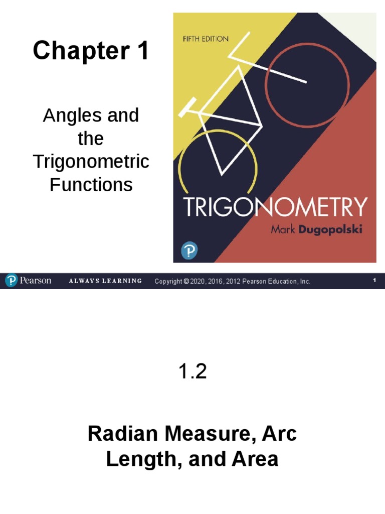 Radian Measure, Arc Length, and Area | PDF | Rotation | Trigonometry