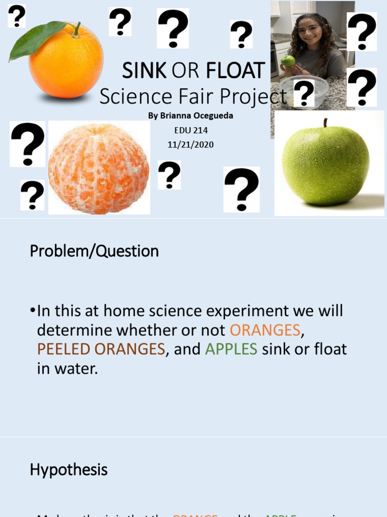 Fruit Sink or Float Science Experiment | PDF