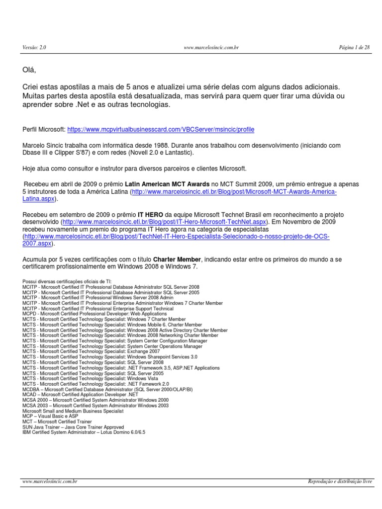 Apostila de SQL Basico | PDF | SQL | Byte