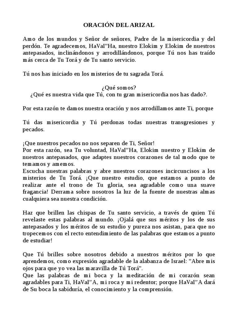 Oracion Del Arizal | PDF