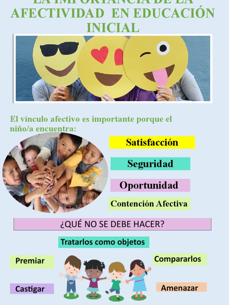 El Vinculo Afectivo y La Importancia en Educación Inicial | PDF