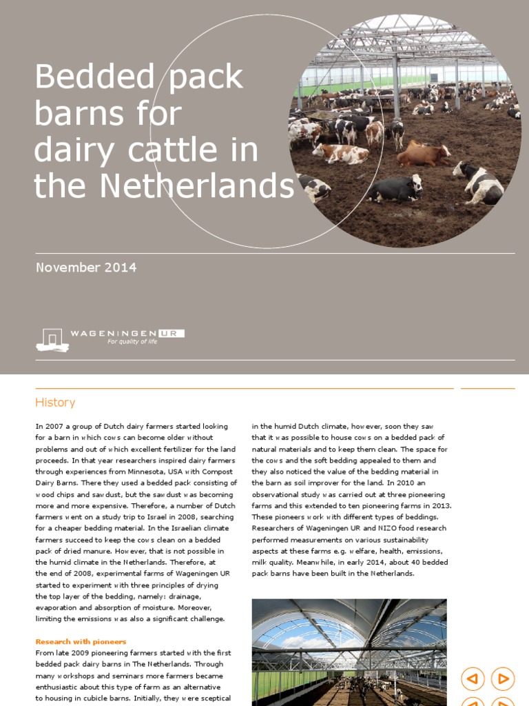Bedded Pack Barns For Dairy Cattle in The Netherl-Wageningen University ...