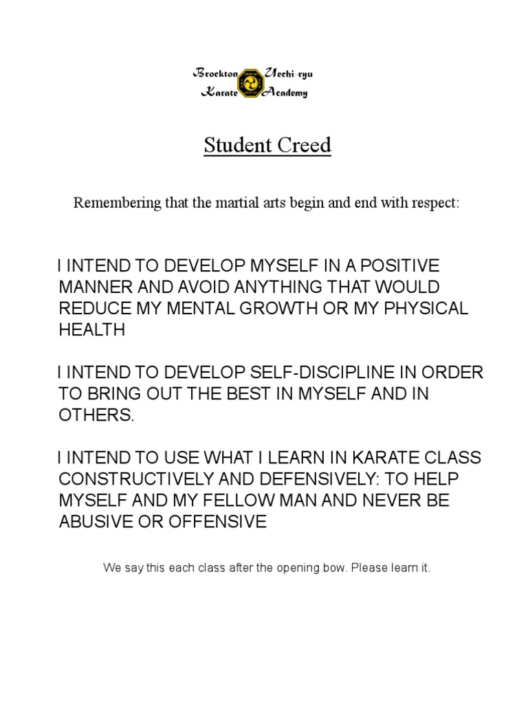 Student Creed | PDF