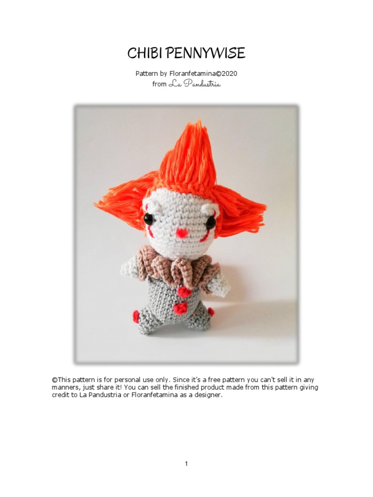 Chibi Pennywise - Free Pattern | PDF | Crochet | Handicrafts