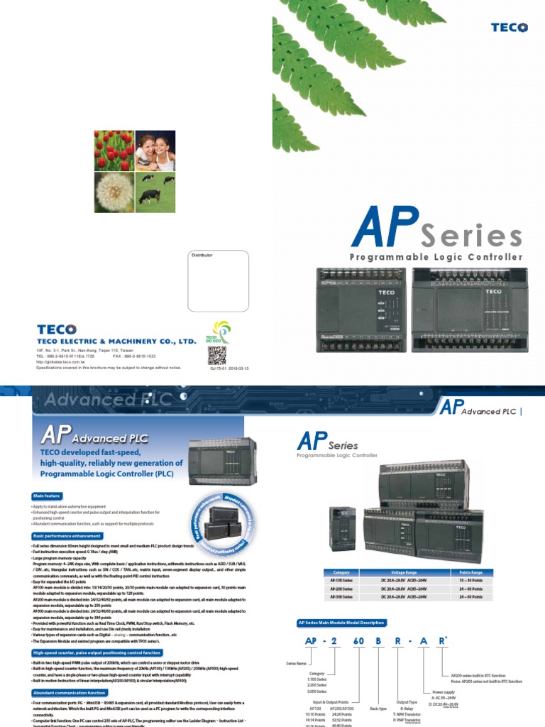AP (En) 160315 Catalogo | PDF | Programmable Logic Controller | Bipolar Junction Transistor
