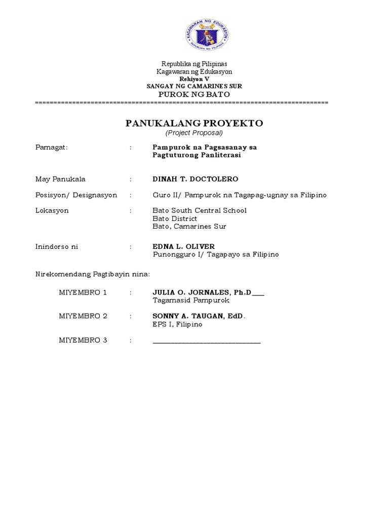 PROPOSAL Filipino | PDF