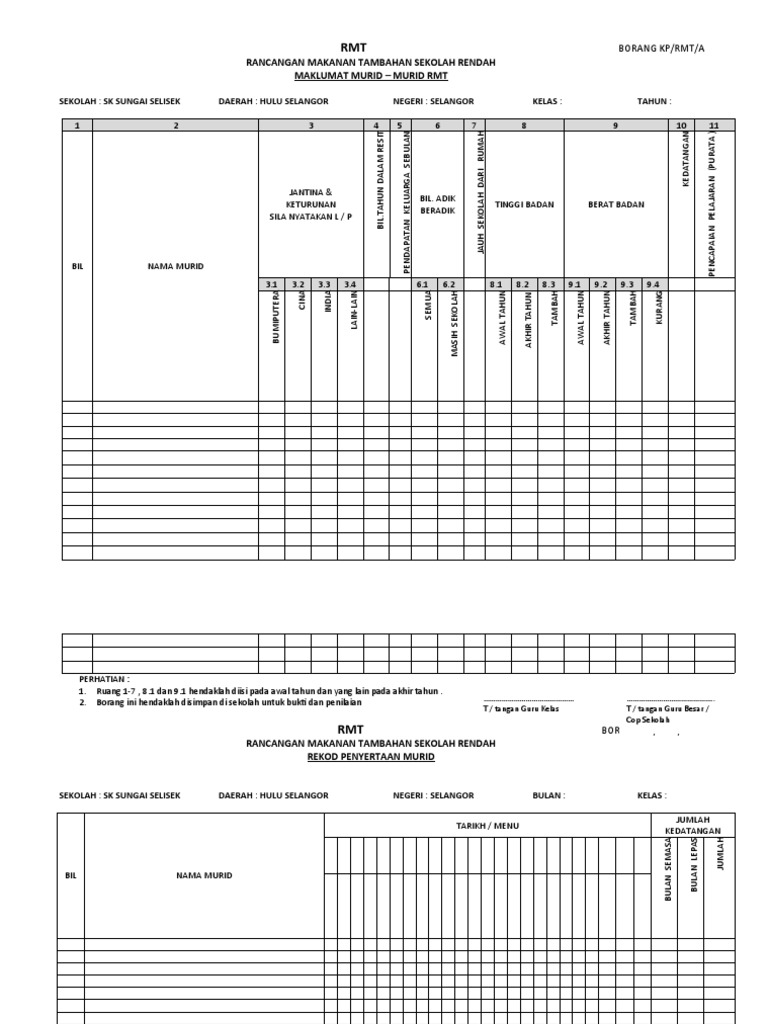 Borang Rmt Pdf