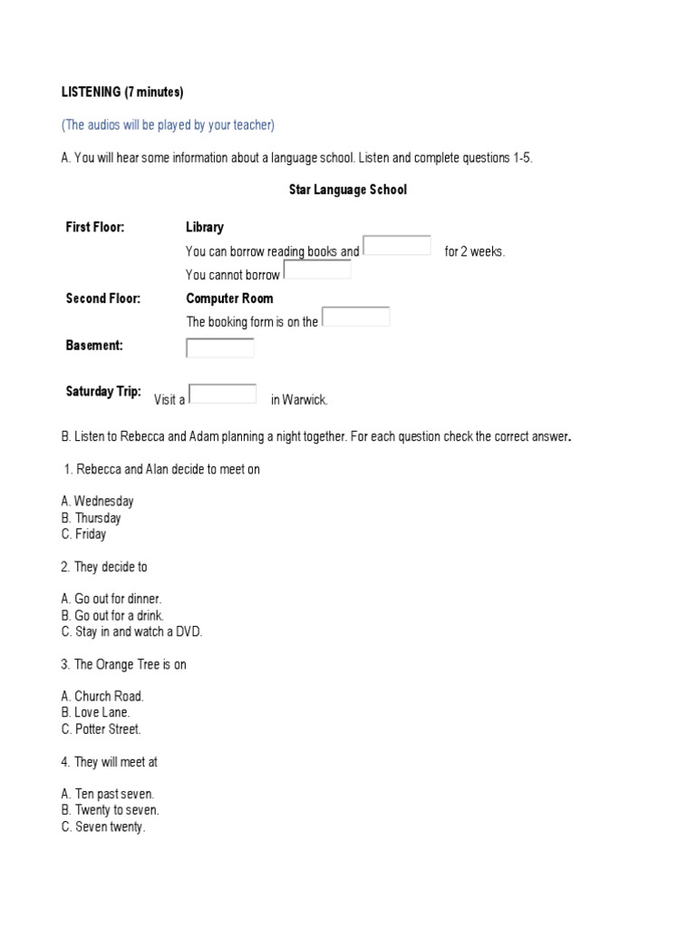 Rebecca and Adam's Night Plans | PDF | Language Arts & Discipline