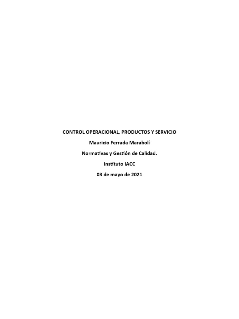 CONTROL OPERACIONAL - Semana5 | PDF | Minería | Empresas