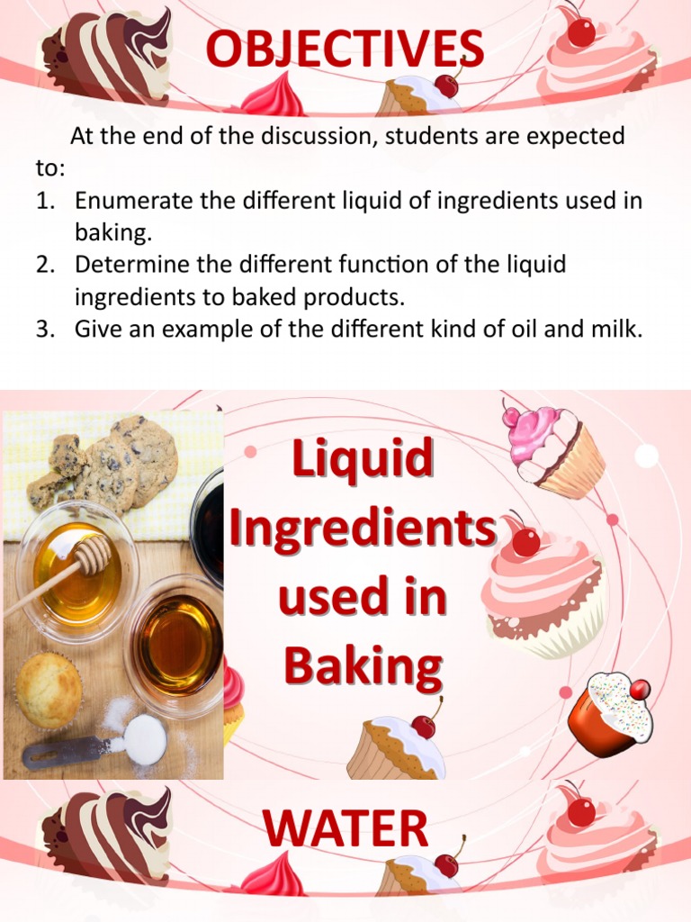 Liquid Ingredients in Baking Explained | PDF | Syrup | Breads