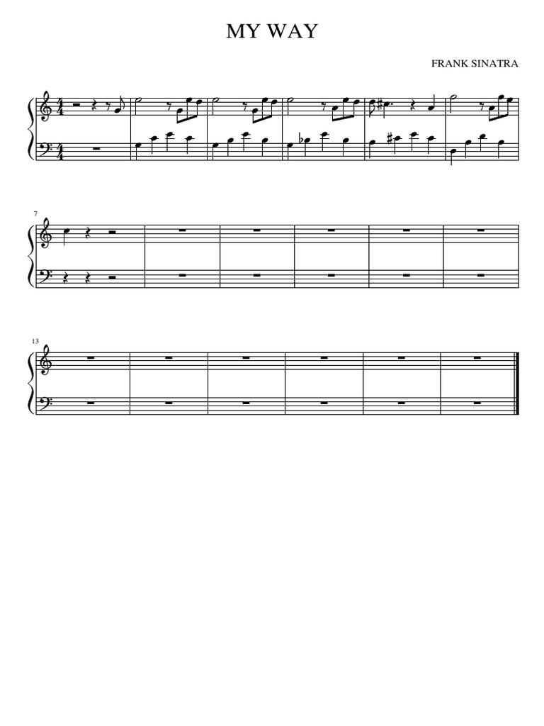 My Way (Piano) | PDF