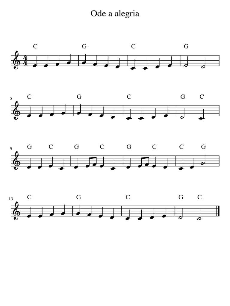 Ode A Alegria | PDF