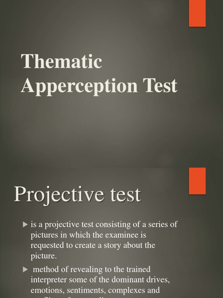 Thematic Apperception Test | PDF | Attitude (Psychology ...