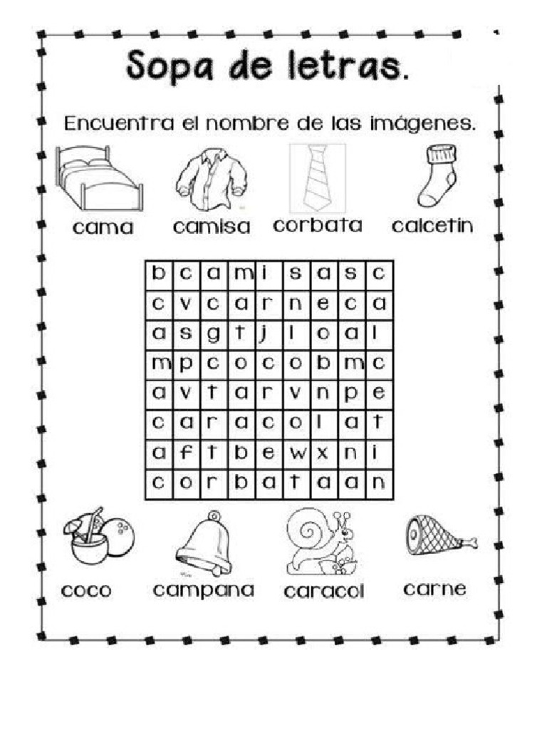 Sopa de Letras Julio | PDF