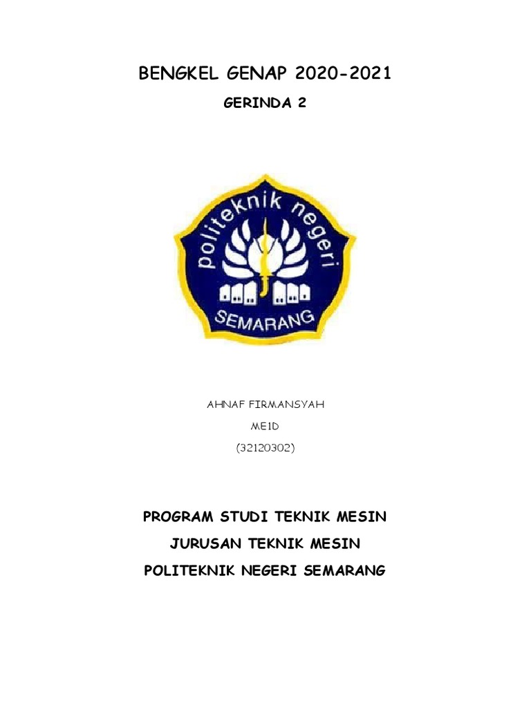 02 ME1D Ahnaf Firmansyah Gerinda 2 | PDF