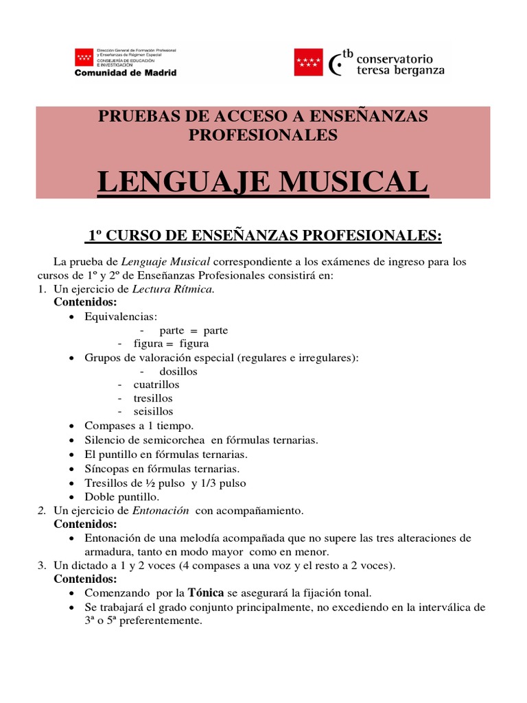 Lenguaje Musical Eepp | PDF | Ritmo | Composiciones Musicales